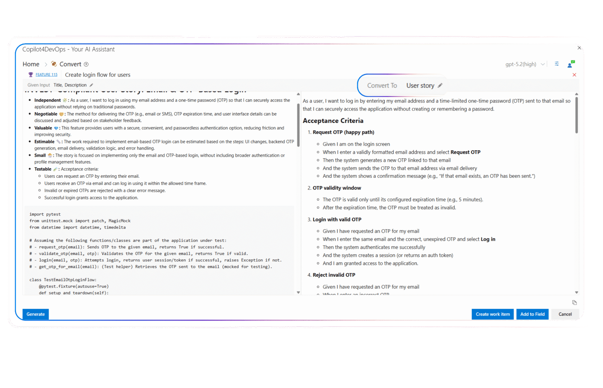 Convert Requirements to User Stories | Copilot4DevOps